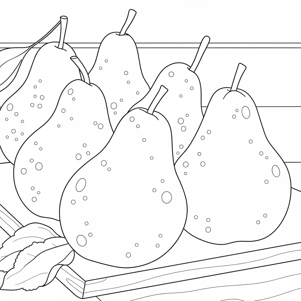 Pear Coloring Page | AI Studio Gallery